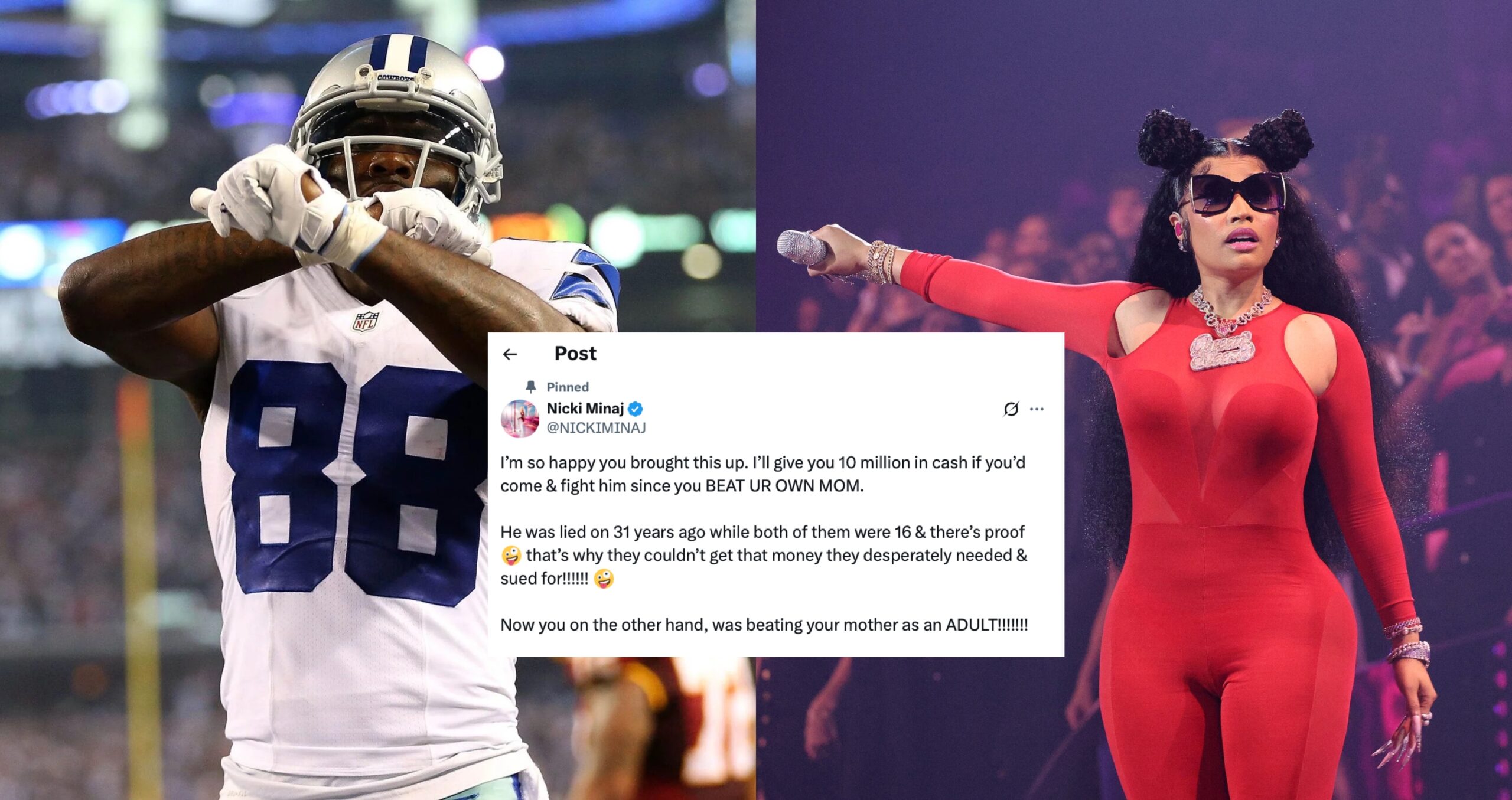 Nicki Minaj Offers Dez Bryant $10 Million To Fight Husband After Wild ...