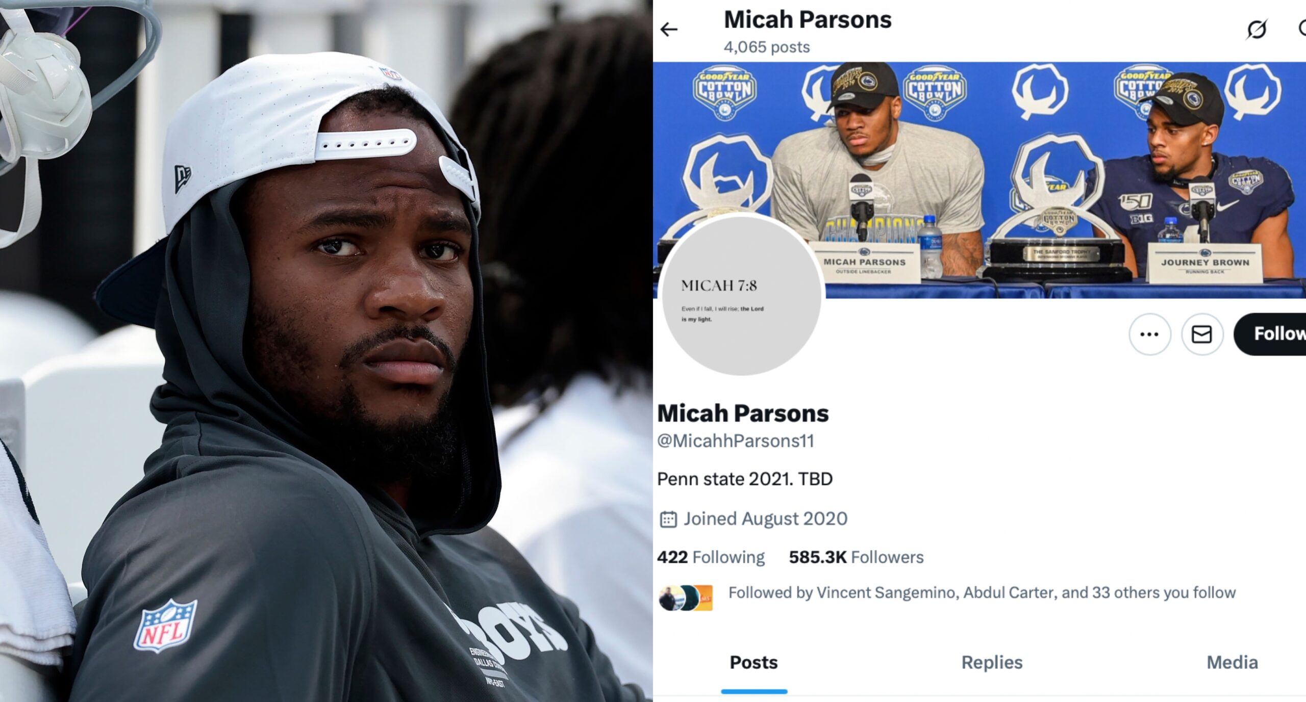 Micah Parsons Scrubs His Social Media Of Any Mention of Cowboys Amid ...