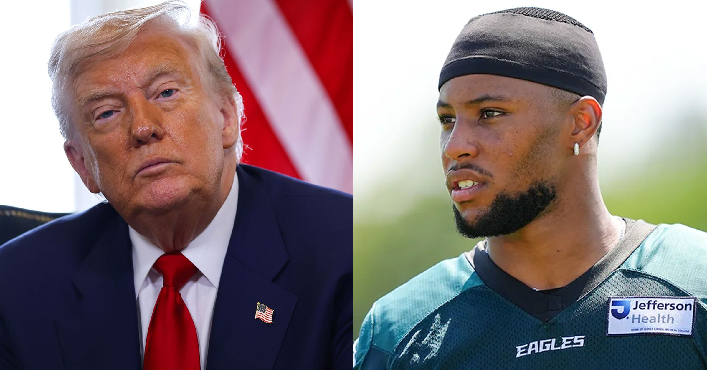 President Donald Trump Caught Lying About Appointing Saquon Barkley To ...