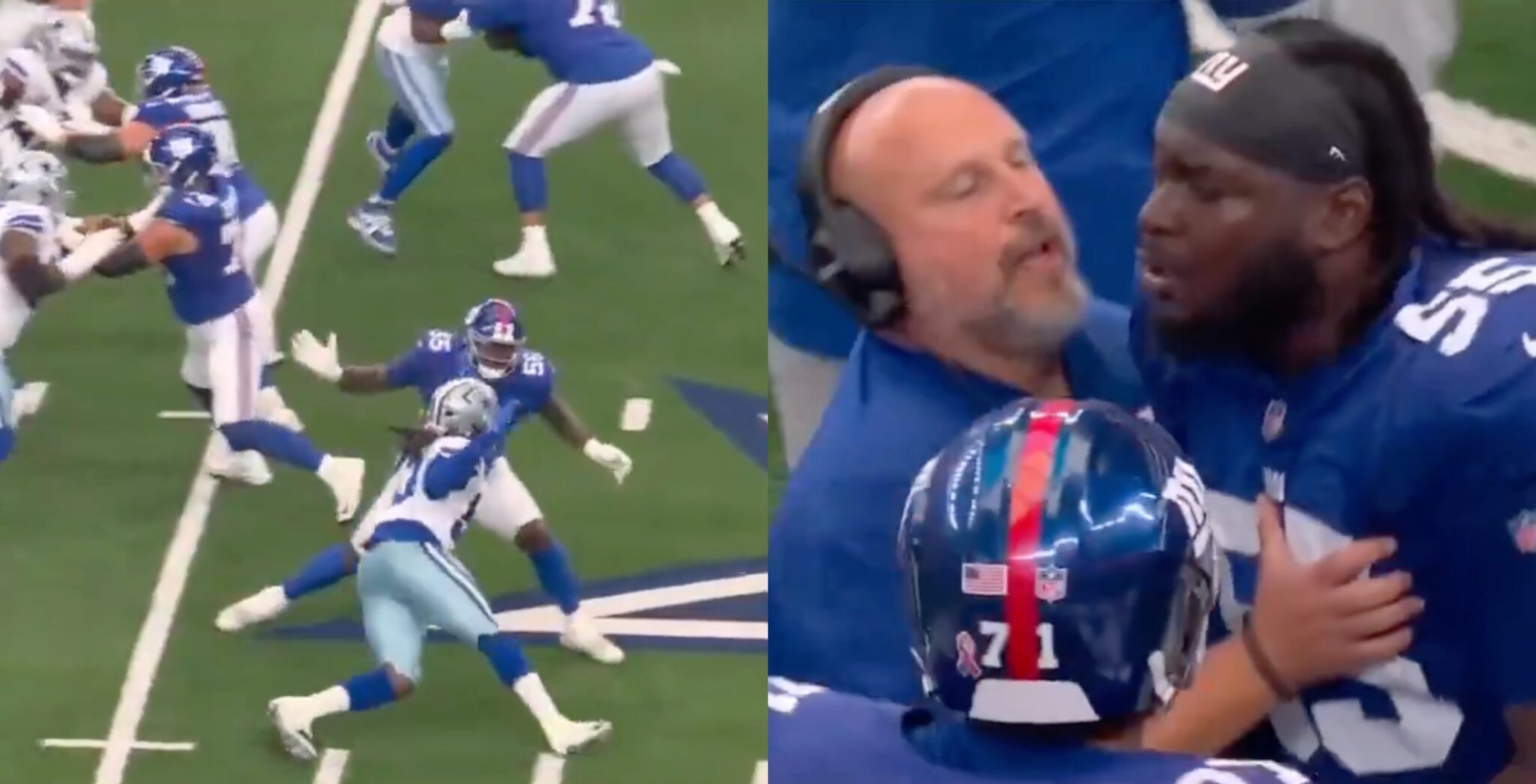 Giants' James Hudson Benched After Being Penalized Four Times On Drive ...