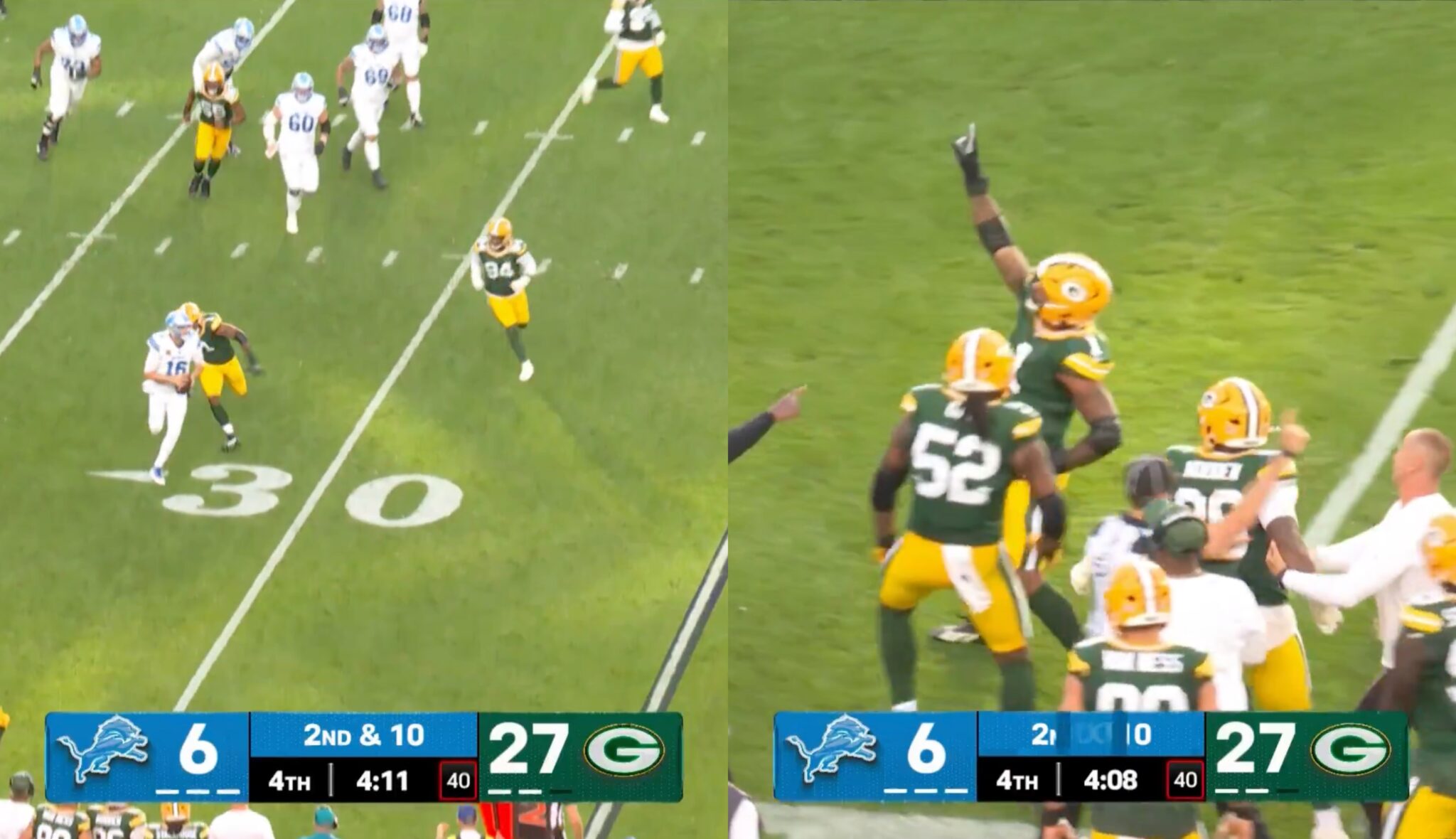 Micah Parsons Gets His First Career Sack Of His Packers Career vs Lions - Daily Snark