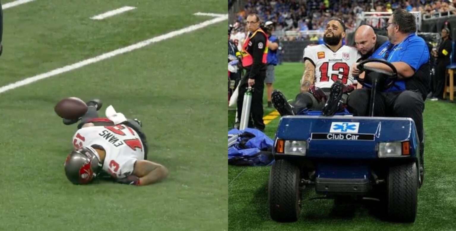 Mike Evans Carted Off The Field After Suffering Concussion And Shoulder ...
