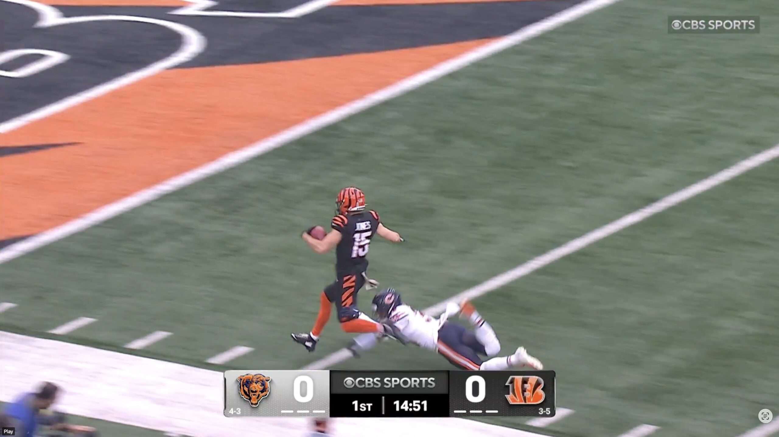 Bengals' Charlie Jones Takes Opening Kickoff 99-Yards For A Touchdown ...