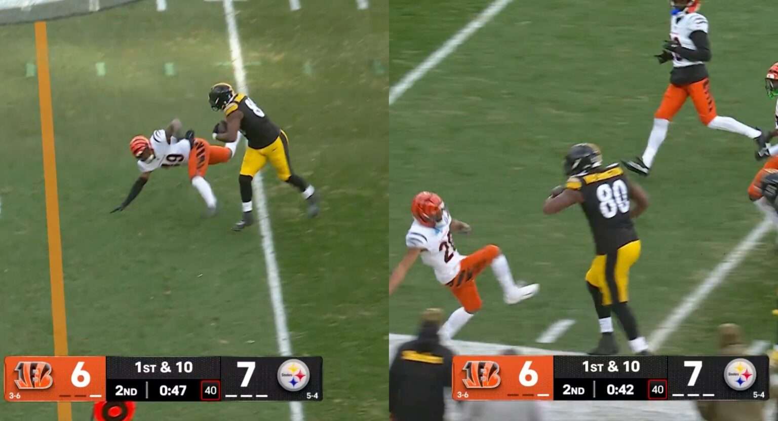 Steelers TE Darnell Washington Made Multiple Bengals Defenders Look ...