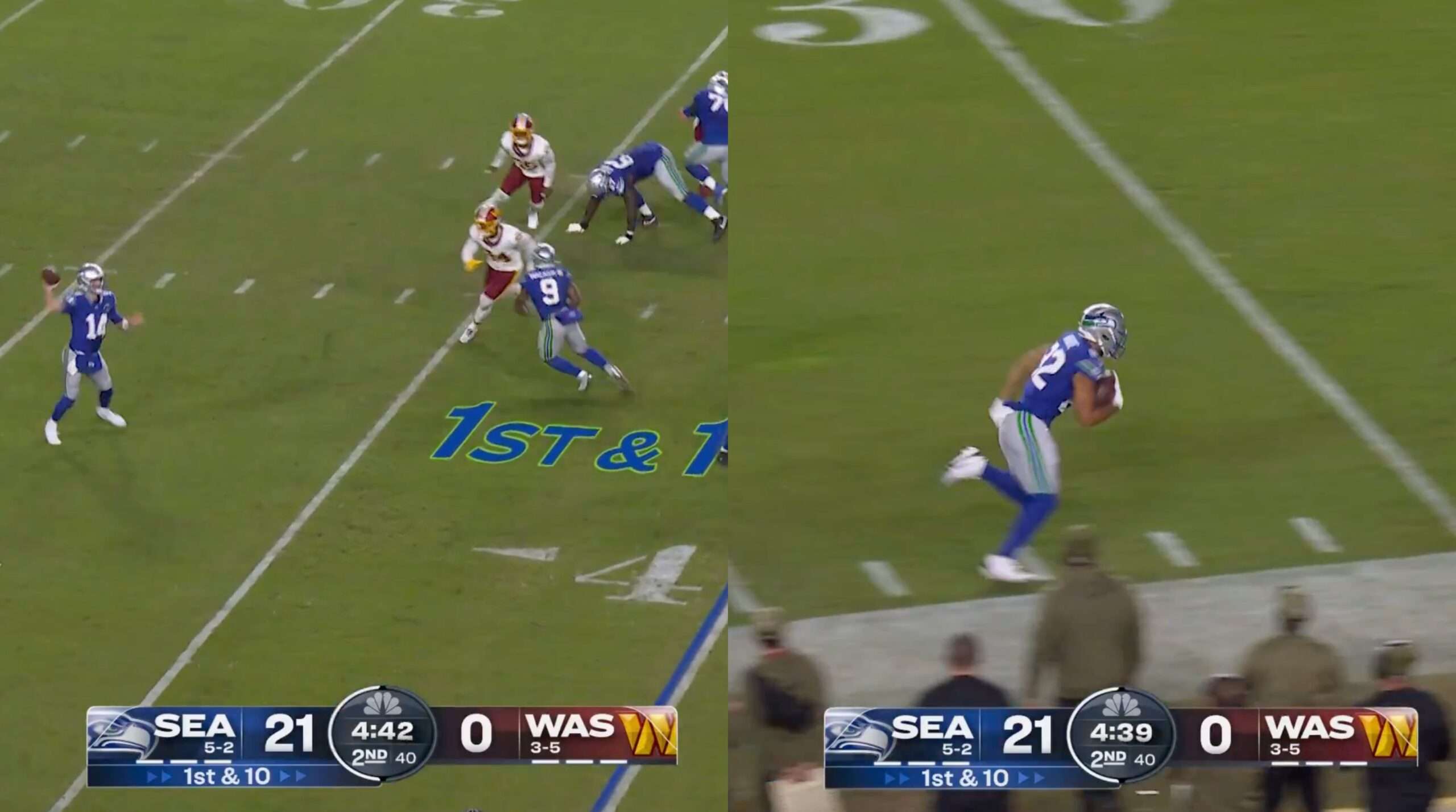 Seahawks' Sam Darnold Throws His Fourth TD Pass Of First Half vs ...