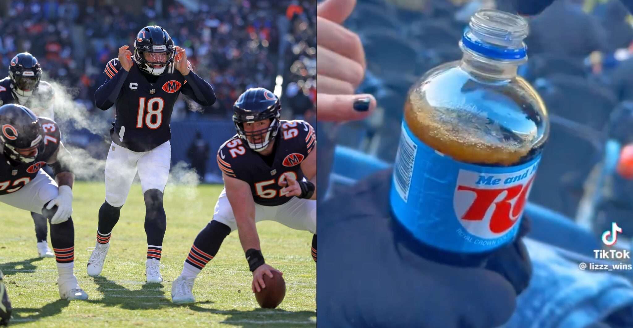 Bears Fan's Soda Immediately Froze After Opened Due To Frigid Temps in ...