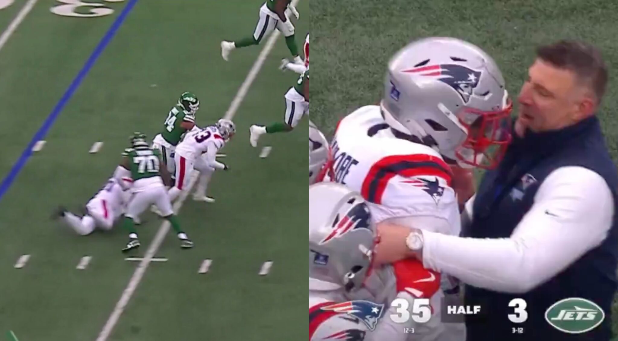 Patriots' Christian Barmore Rips Jets' Armand Membou For Dirty Hit ...