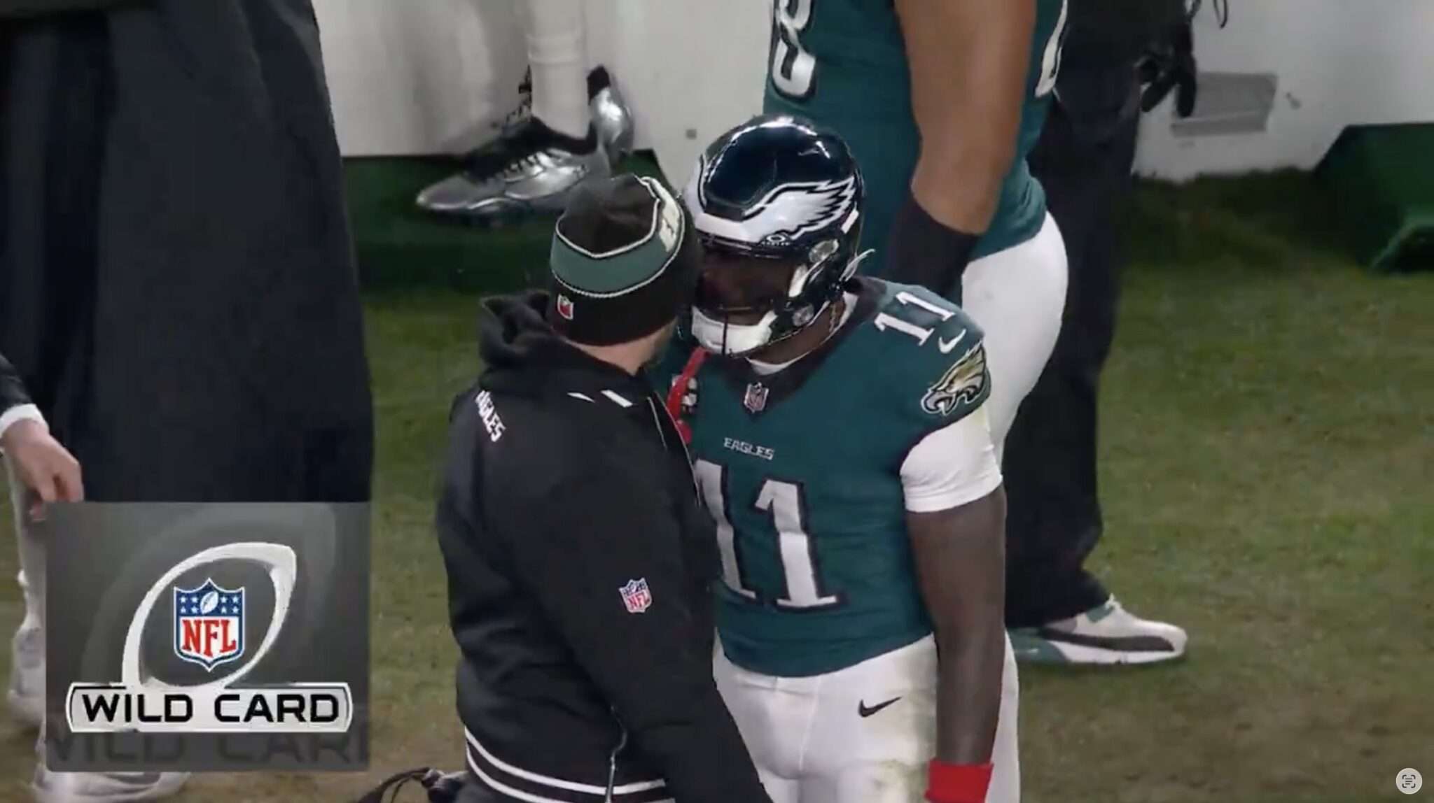 AJ Brown Got Into A Sideline Altercation With Nick Sirianni During Wild ...