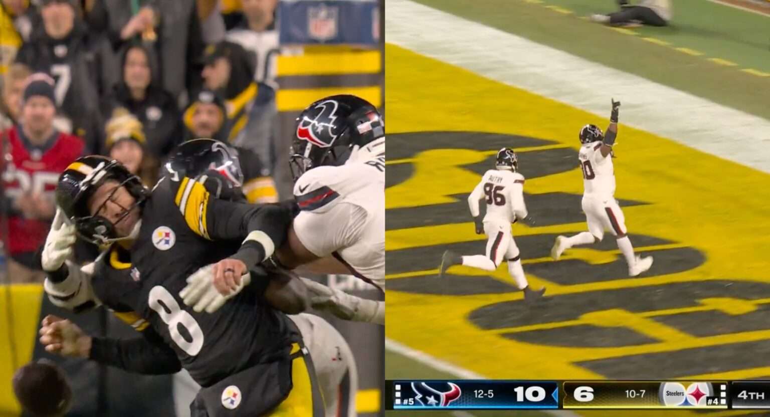 Texans Get A Strip Sack On Aaron Rodgers And Return Fumble For A ...